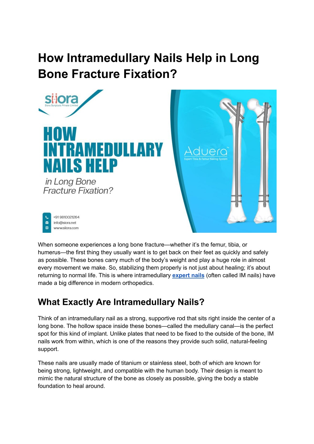 PPT - How Intramedullary Nails Help in Long Bone Fracture Fixation ...