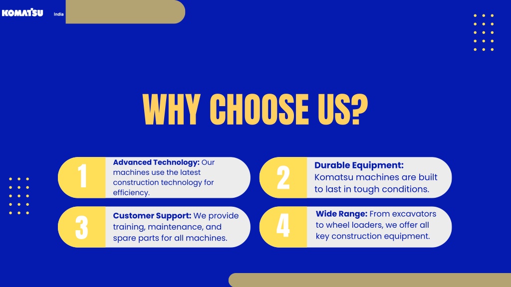 PPT - Komatsu India Reliable Construction Machines PowerPoint ...