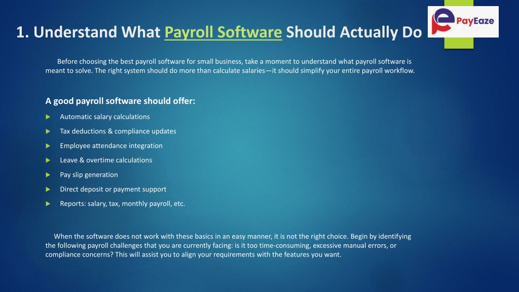PPT - How to Choose the Best Payroll Software for Small Business ...