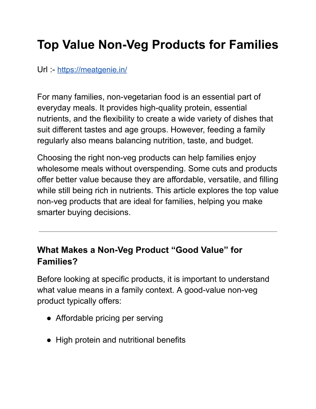 PPT - Top Value Non-Veg Products for Families PowerPoint Presentation ...