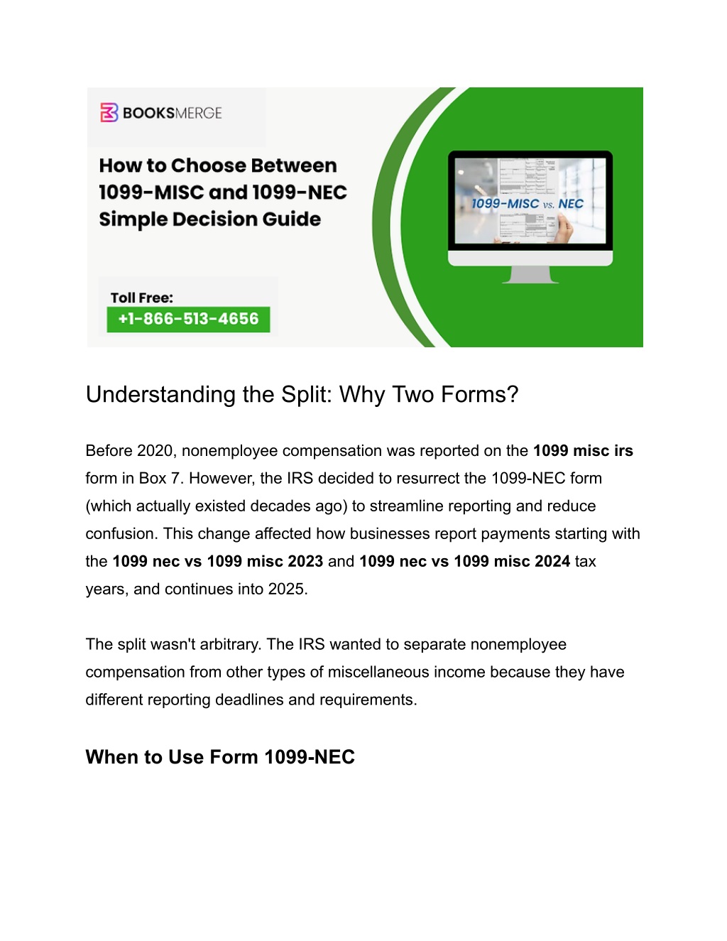 PPT - How to Choose Between 1099-MISC and 1099-NEC Simple Decision ...