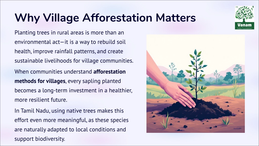 PPT - How to Plan Village-Level Afforestation Using Native Trees ...