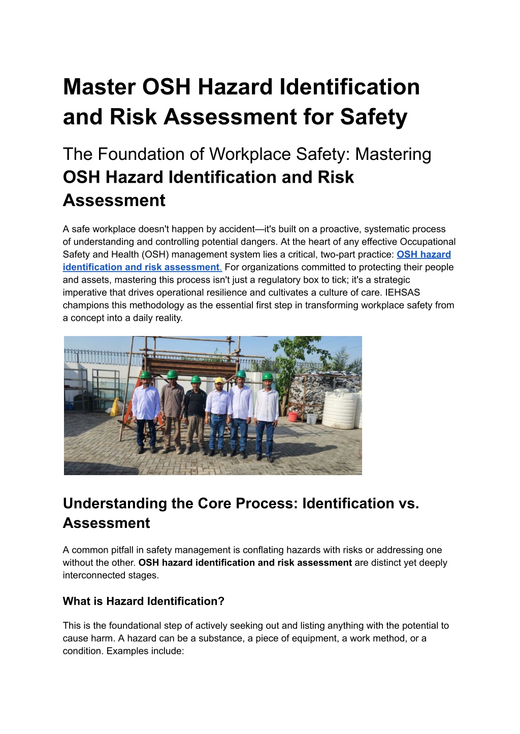 PPT - Master OSH Hazard Identification and Risk Assessment for Safety ...