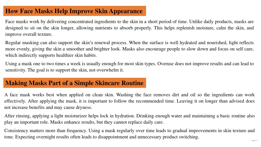 PPT - How Organic Lab Glow Face Mask Supports Natural Skin Radiance ...