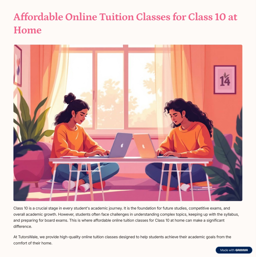 PPT - affordable online tuition classes for class 10 at home PowerPoint ...