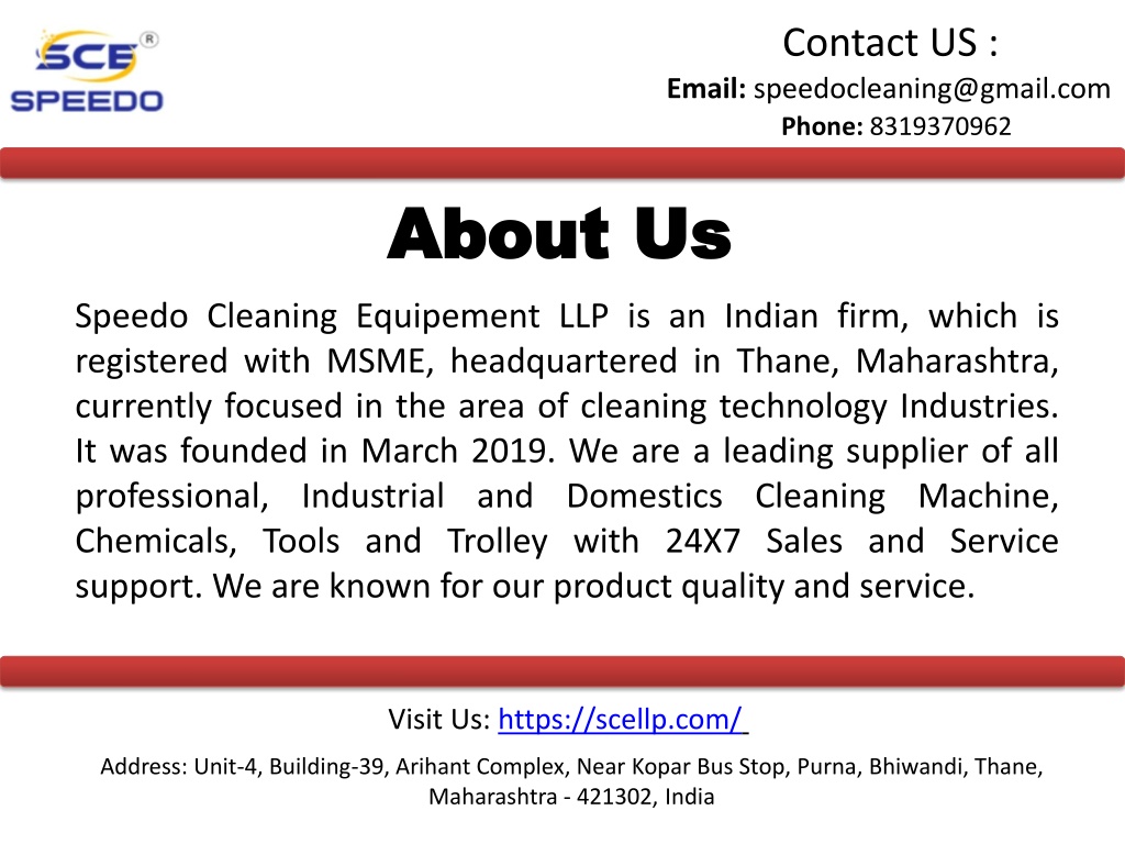PPT - Road Cleaner | Speedo Cleaning Equipement LLP PowerPoint ...