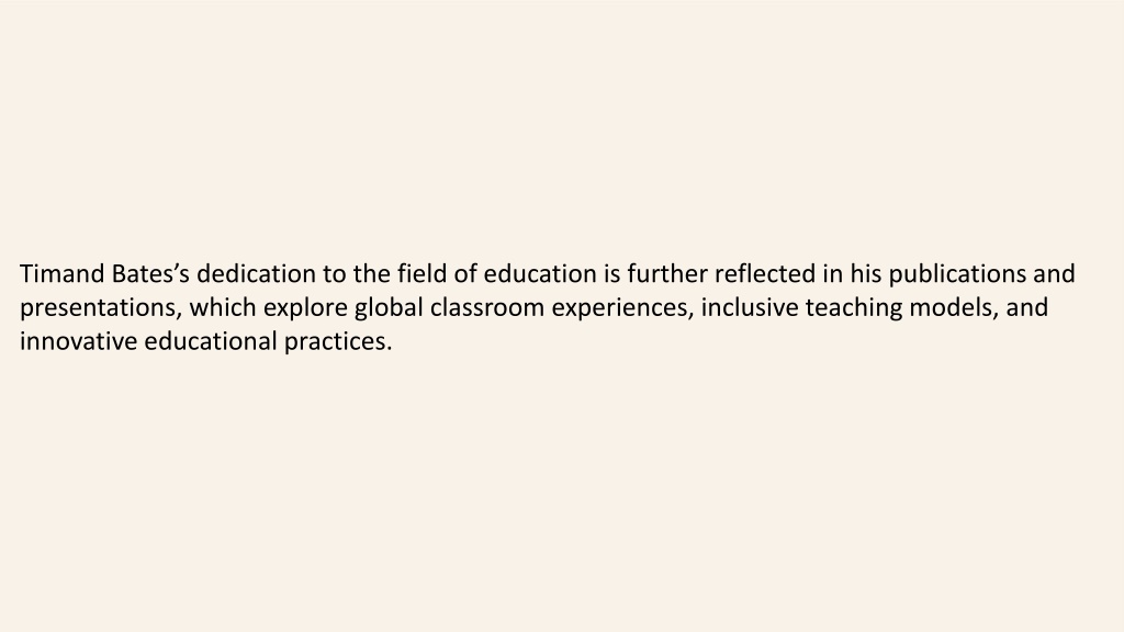 PPT - Timand Bates - A Transforming-Education Visionary - Kingston, NY ...