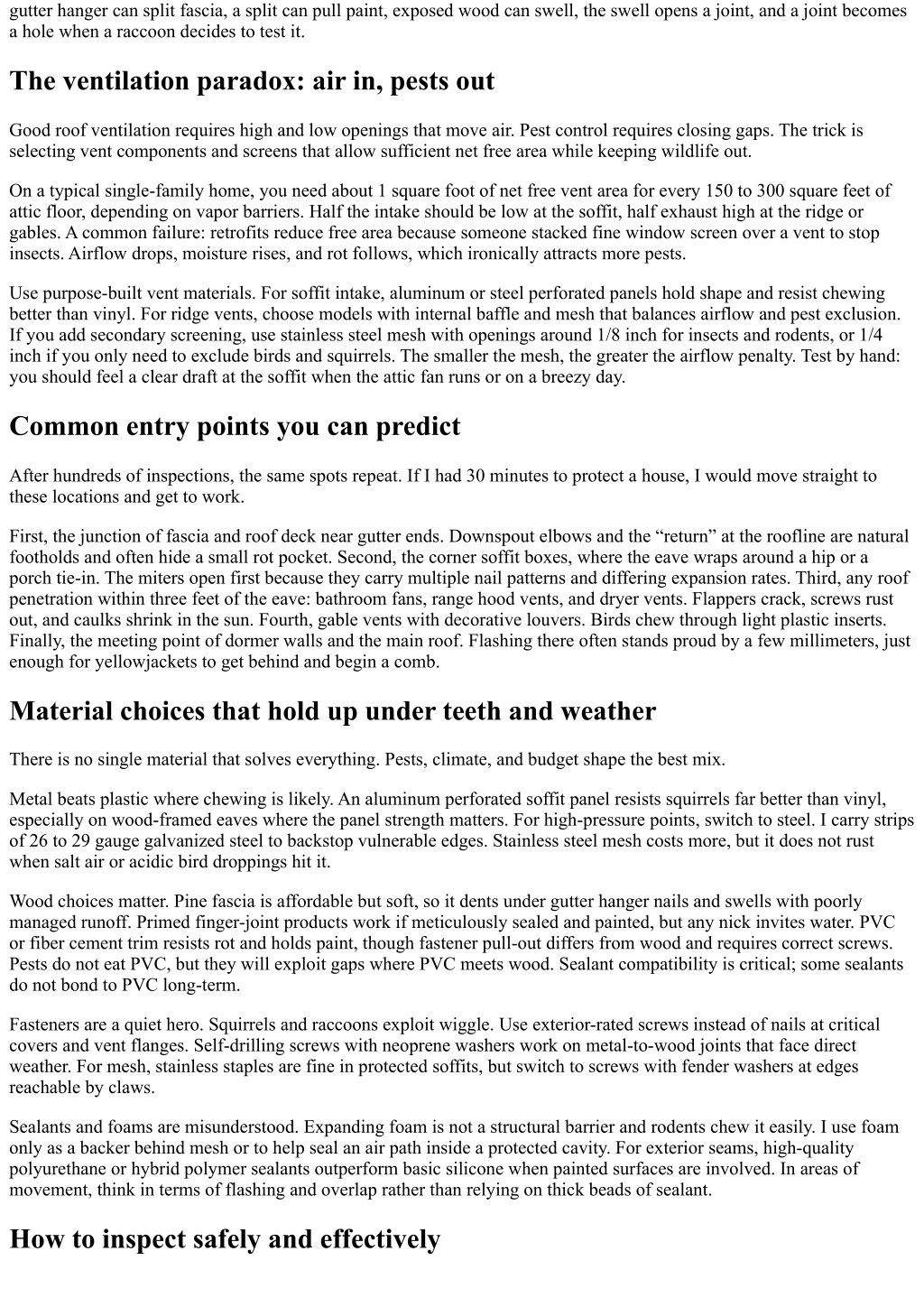 PPT - Roofline Pest Prevention: Soffits, Vents, and Eaves PowerPoint ...