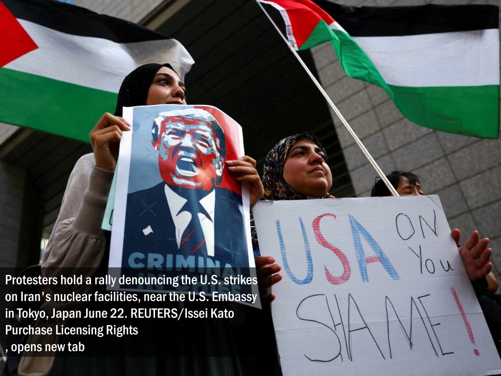 PPT - Anti-War Protests Against Trump's Iran Strikes PowerPoint ...