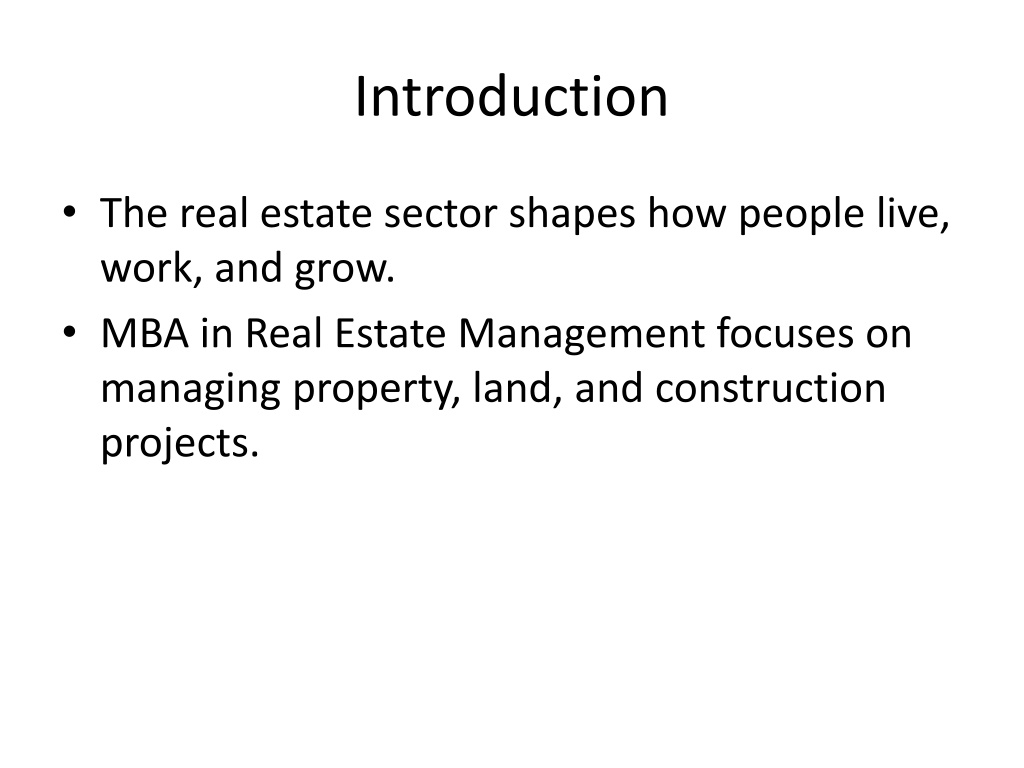 PPT - Ultimate Guide to MBA in Real Estate Management Course 2026 ...