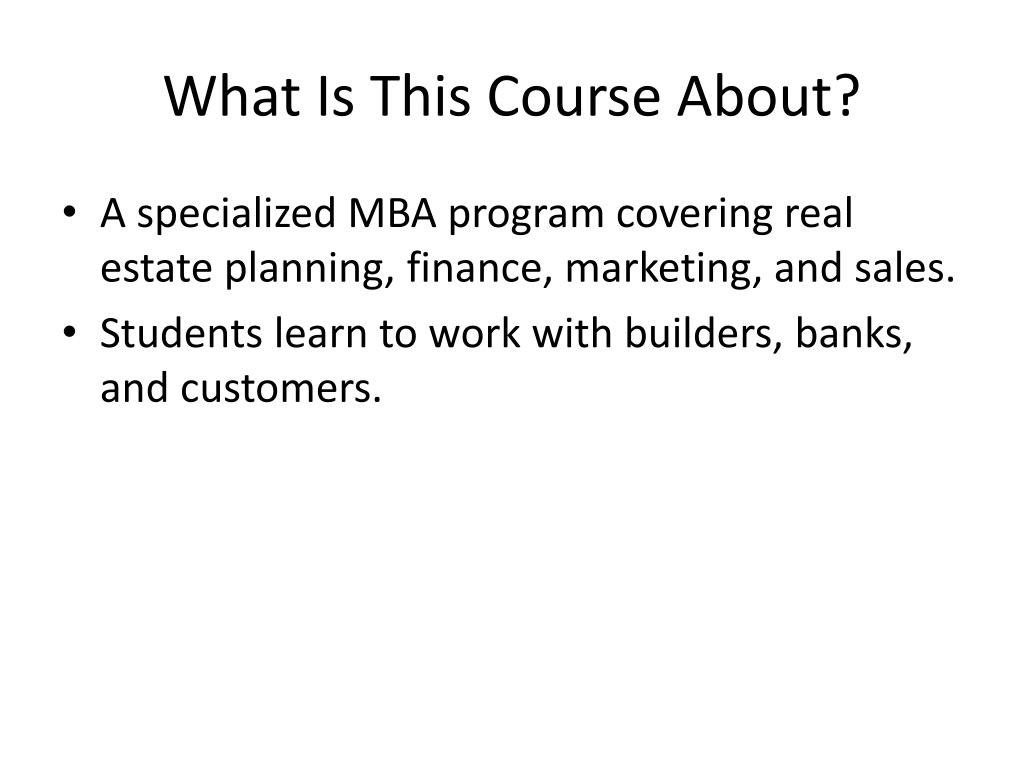 PPT - Ultimate Guide to MBA in Real Estate Management Course 2026 ...