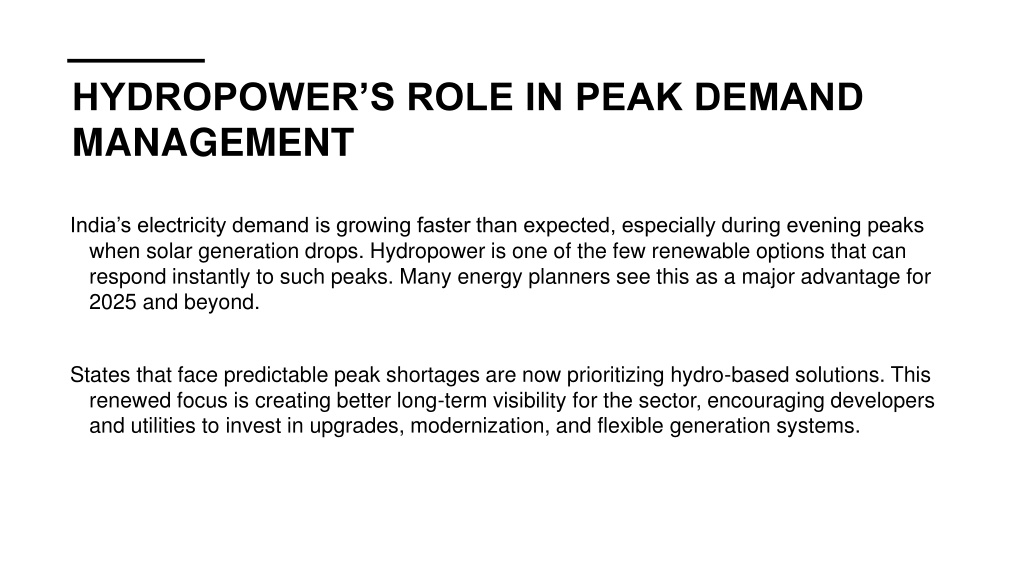 PPT - Why 2025 Is a Turning Point for Hydropower Companies in India ...