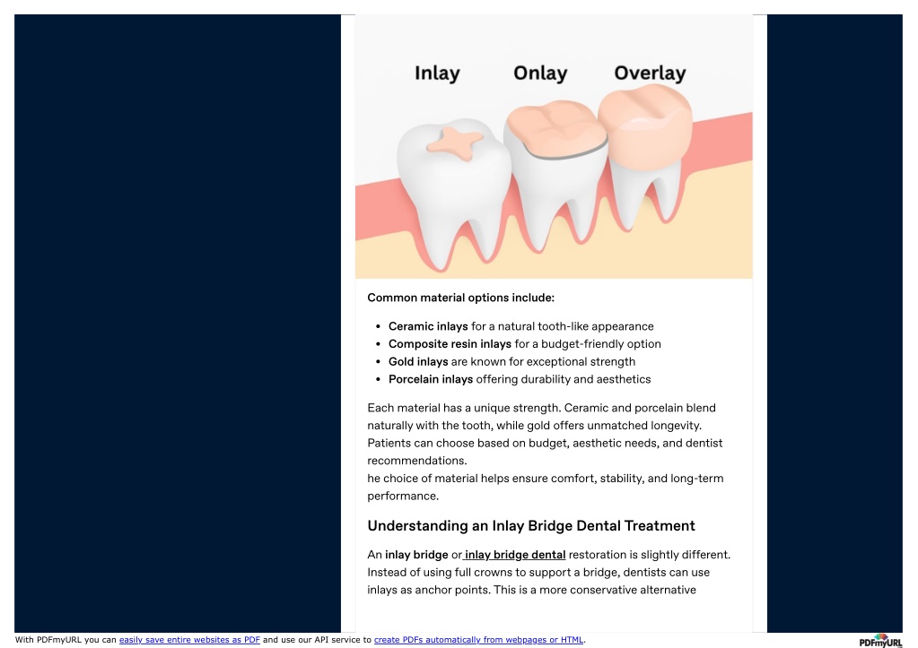 PPT - What Is Inlay Dental Restoration A Simple Patient Guide ...