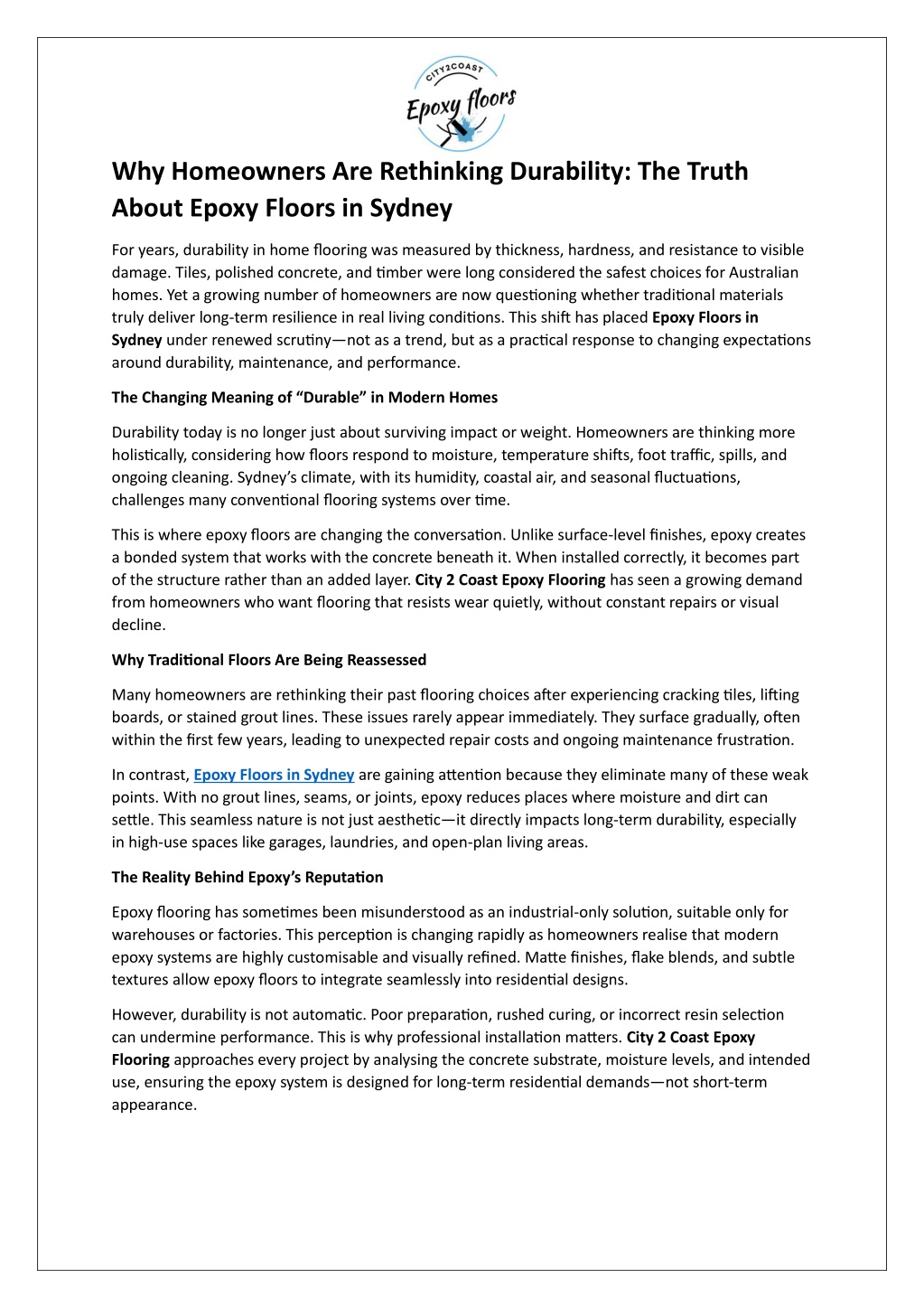 PPT - Why Homeowners Are Rethinking Durability - The Truth About Epoxy ...