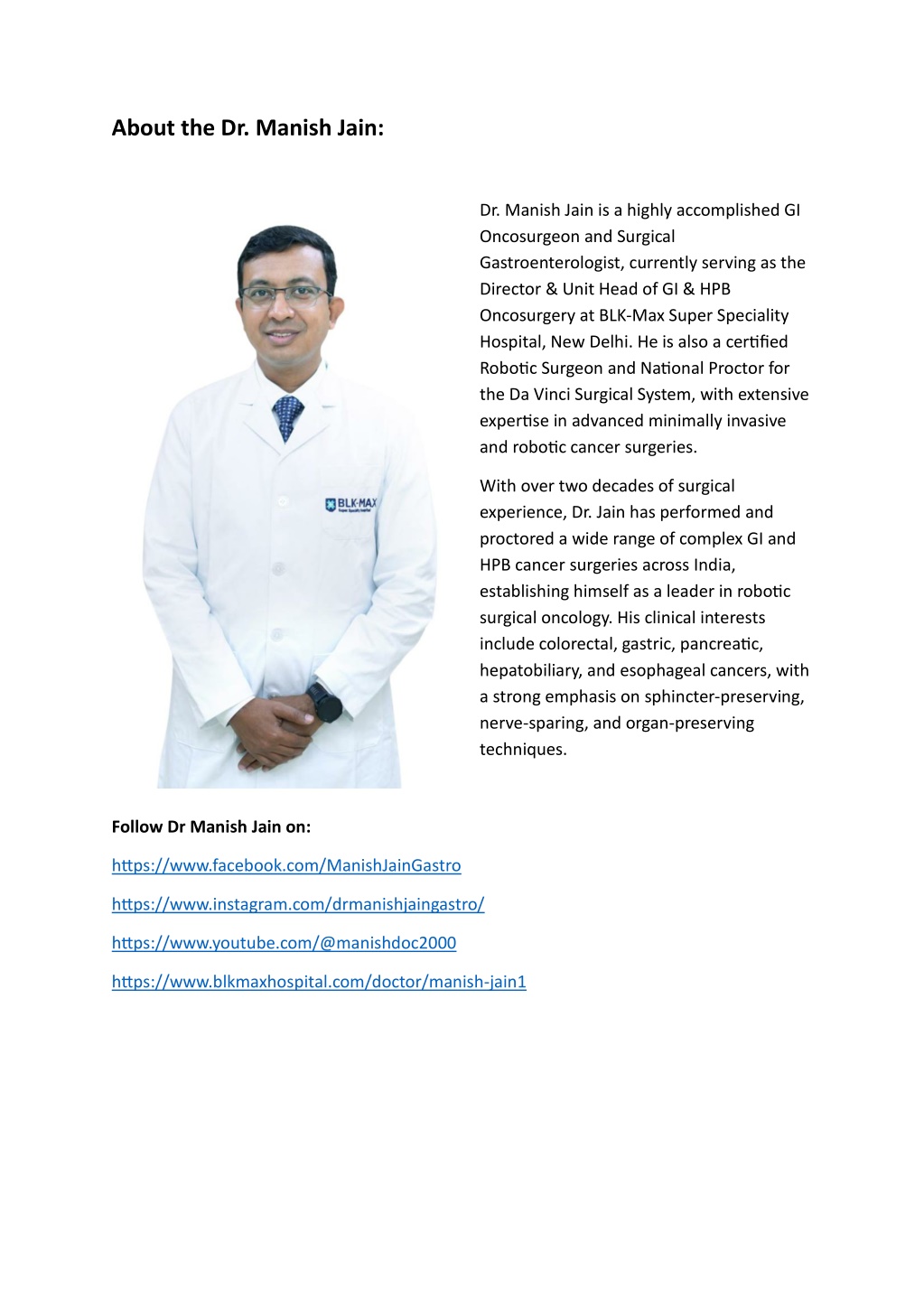 PPT - Why Dr. Manish Jain is the Best GI Cancer Doctor in Delhi NCR ...