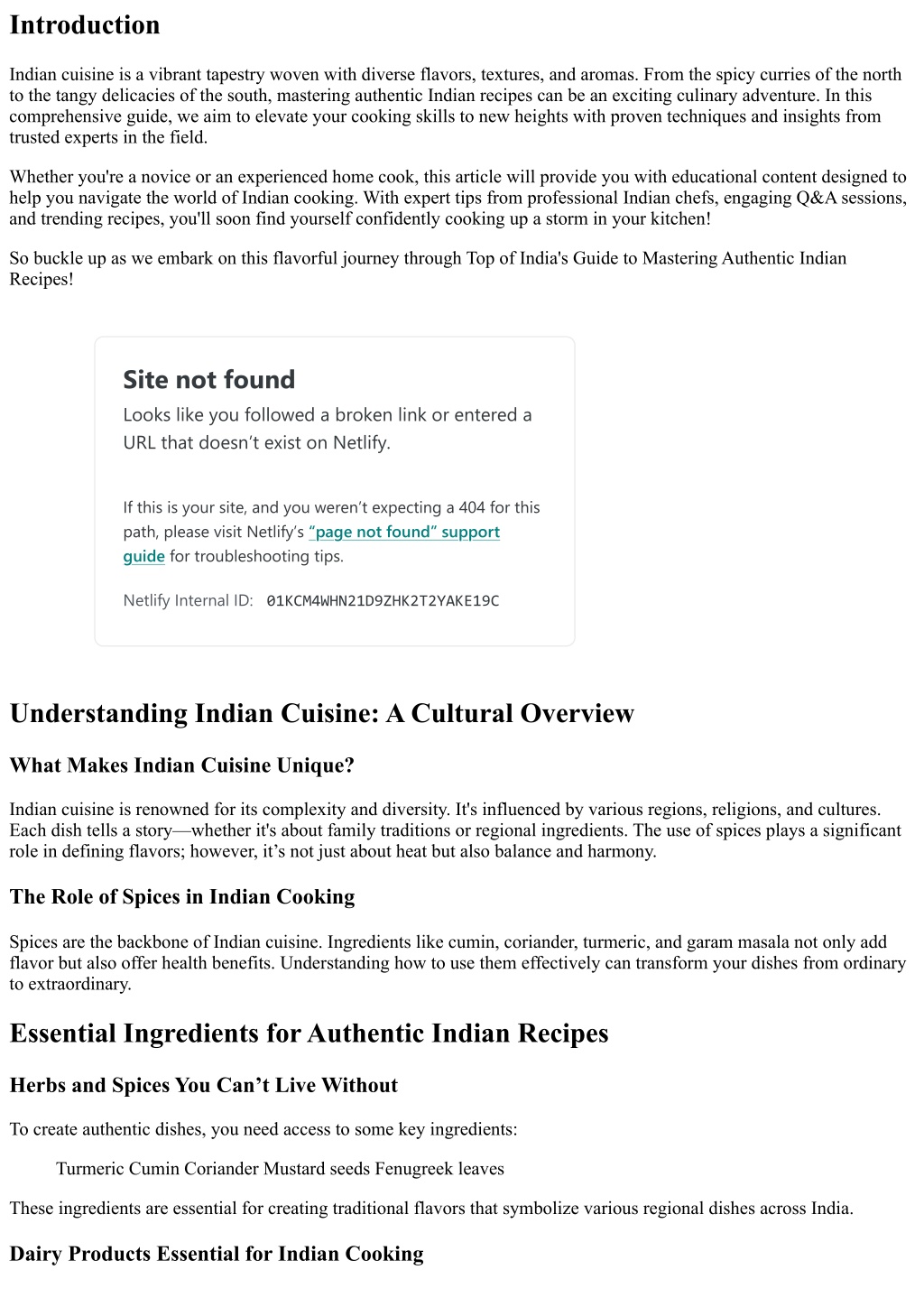 PPT - Top of India's Guide to Mastering Authentic Indian Recipes ...