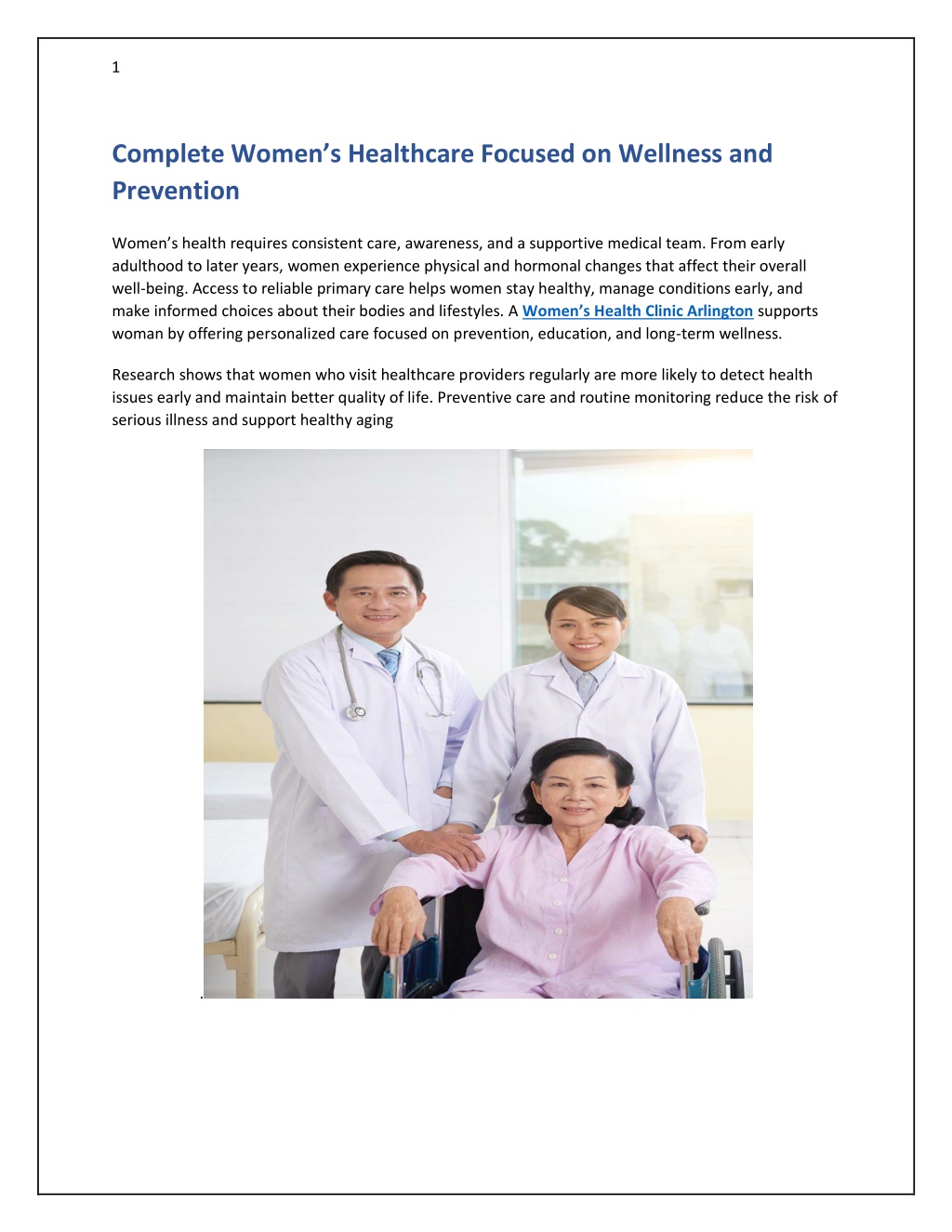 PPT - Complete Women’s Healthcare Focused on Wellness and Prevention ...