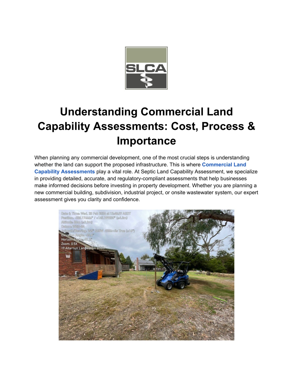 PPT - Planning Land Capability Assessment Services for Council ...