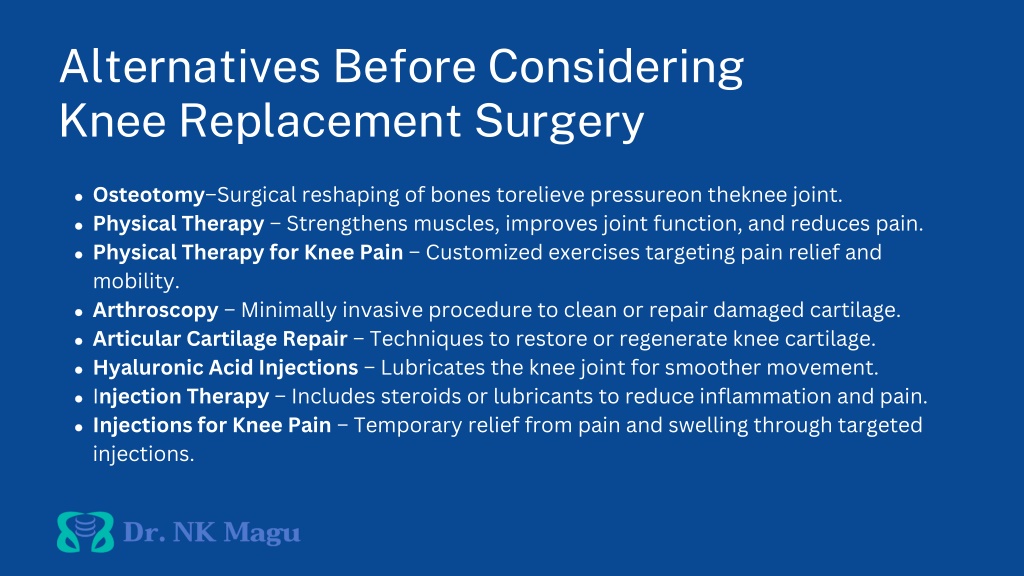 PPT - Knee Replacement Surgery Dr N.k magu PowerPoint Presentation ...