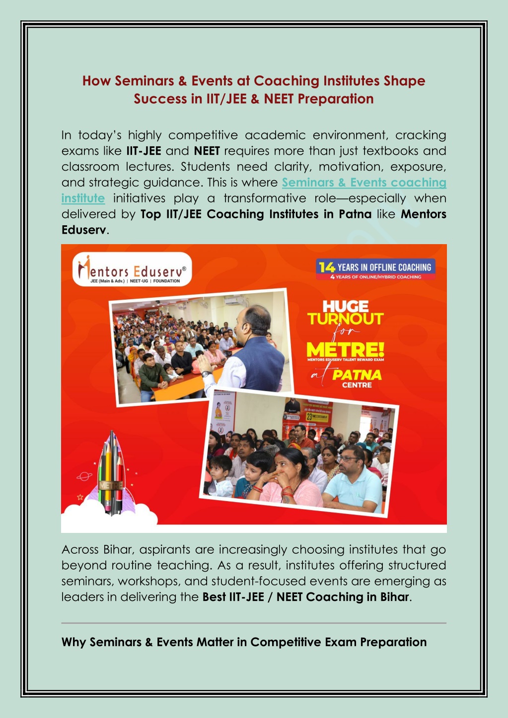 PPT - How Seminars & Events at Coaching Institutes Shape Success in ...