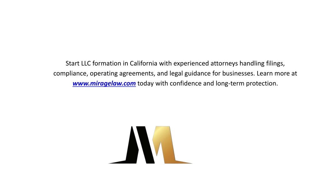 PPT - LLC Formation in California - www.miragelaw.com PowerPoint ...