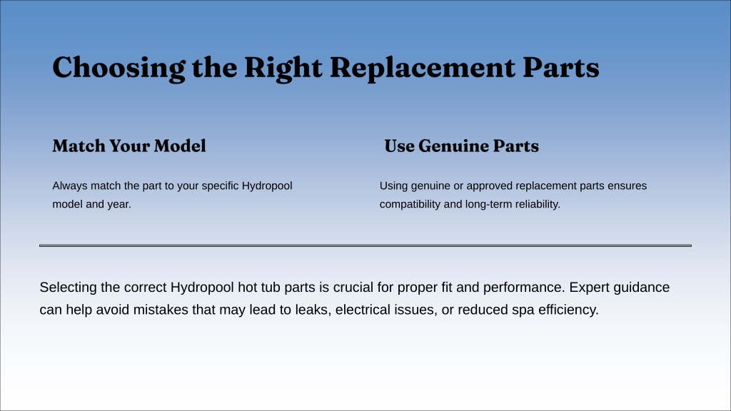 PPT - Hydropool Hot Tub Parts A Simple Guide to Maintenance and ...