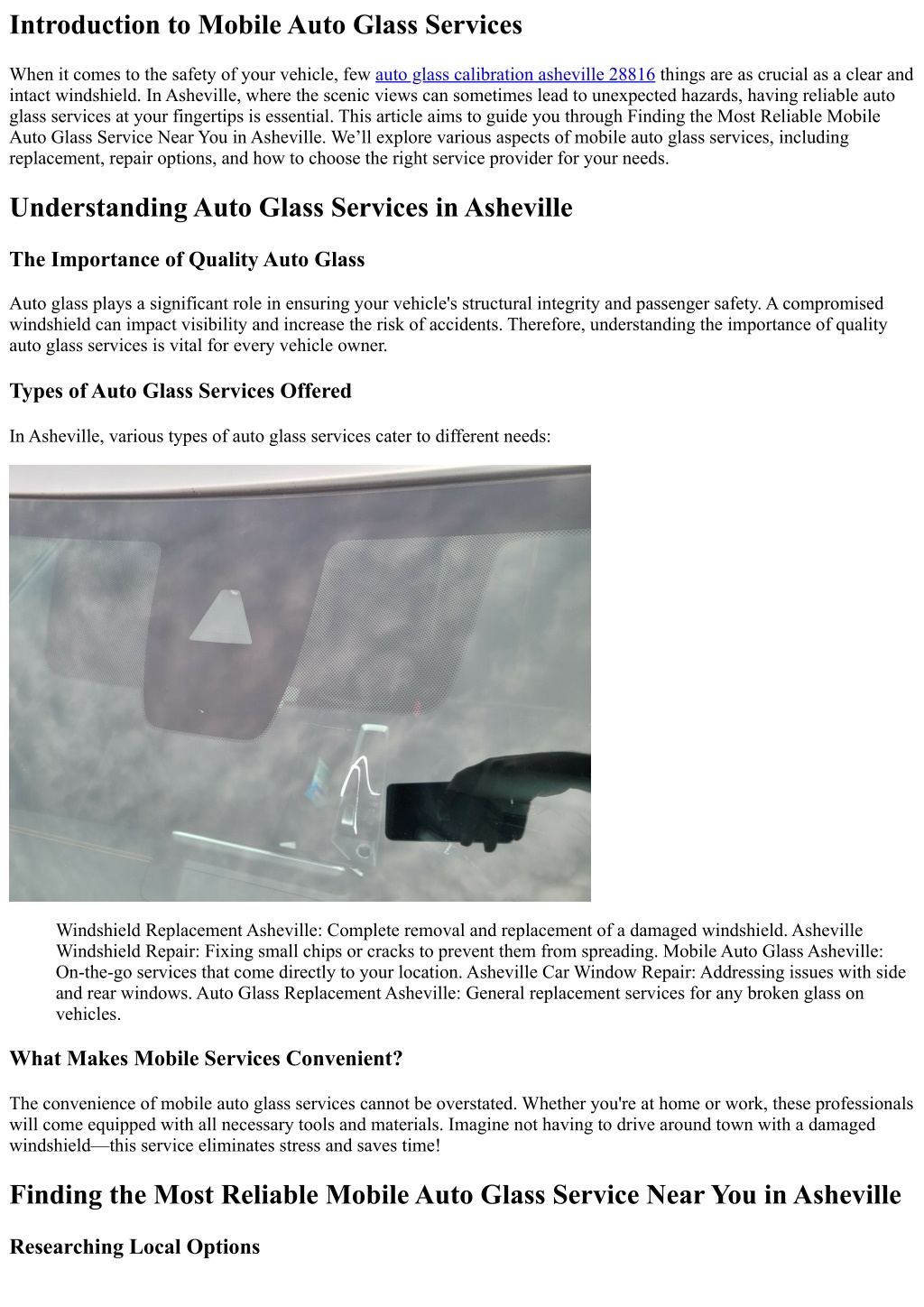 PPT - Finding the Most Reliable Mobile Auto Glass Service Near You in ...