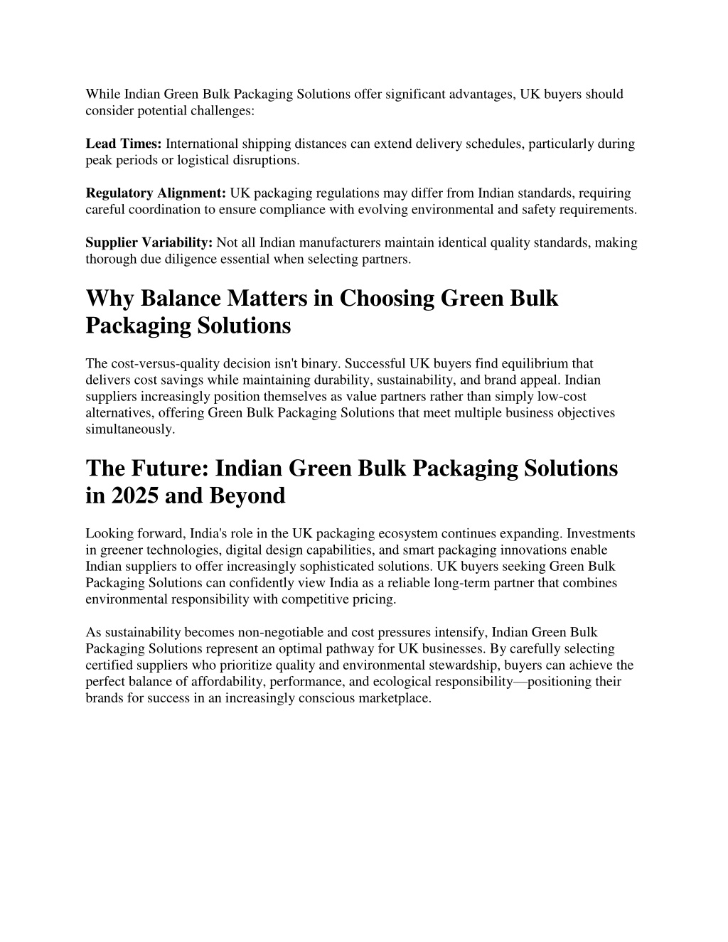 PPT - Role of Green Bulk Packaging Solutions in Building Cleaner Global ...
