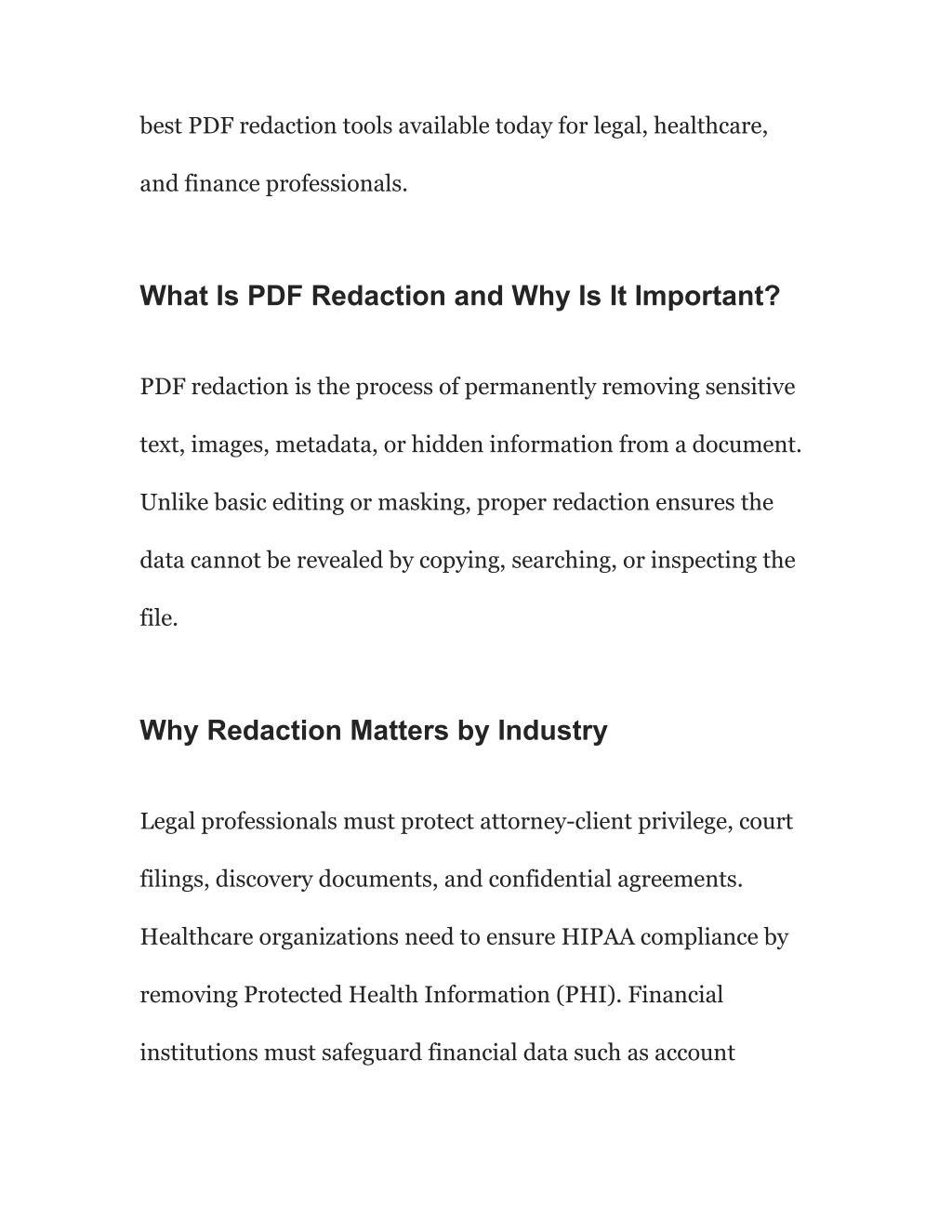 PPT - Best PDF Redaction Tools for Legal, Healthcare, and Finance ...