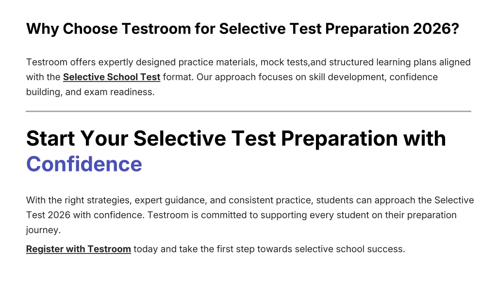 PPT - Selective Test Preparation 2026 Expert Tips and Preparation ...