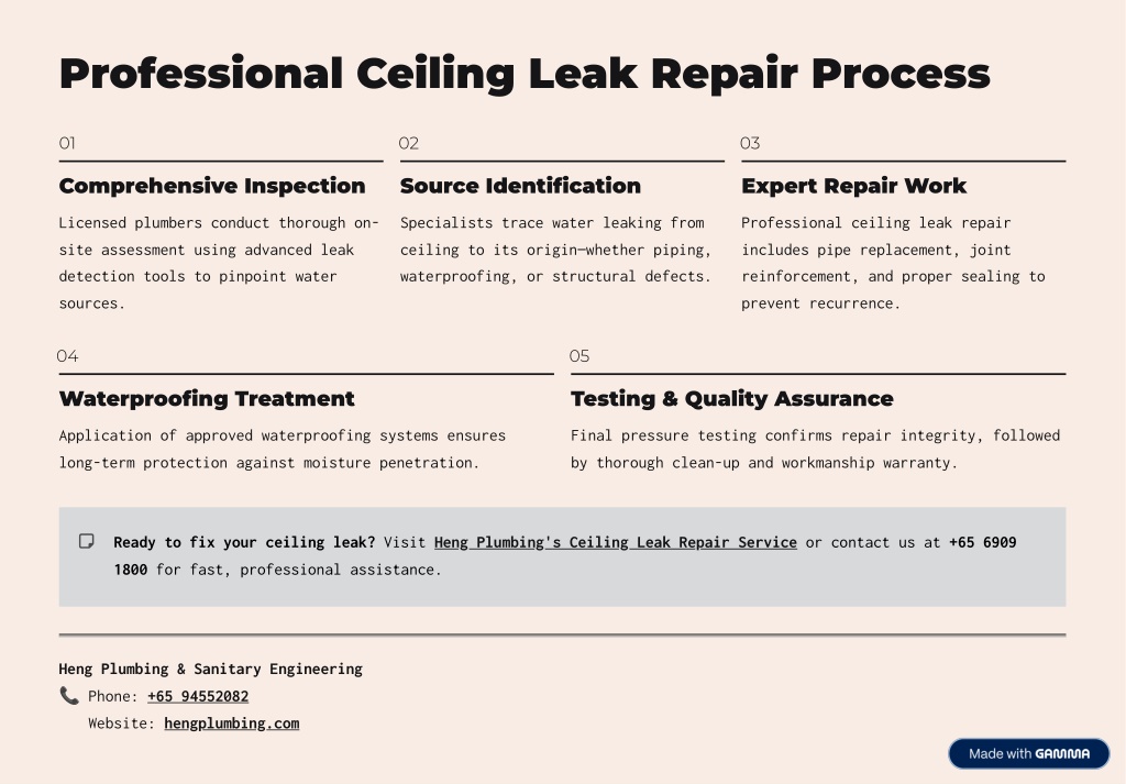 PPT - Ceiling Leak Repair Singapore | Fix Water Leaking from Ceiling ...