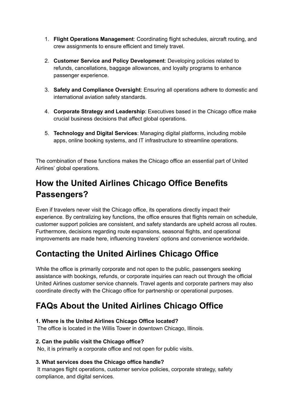 PPT - Everything You Need to Know About United Airlines Chicago Office ...