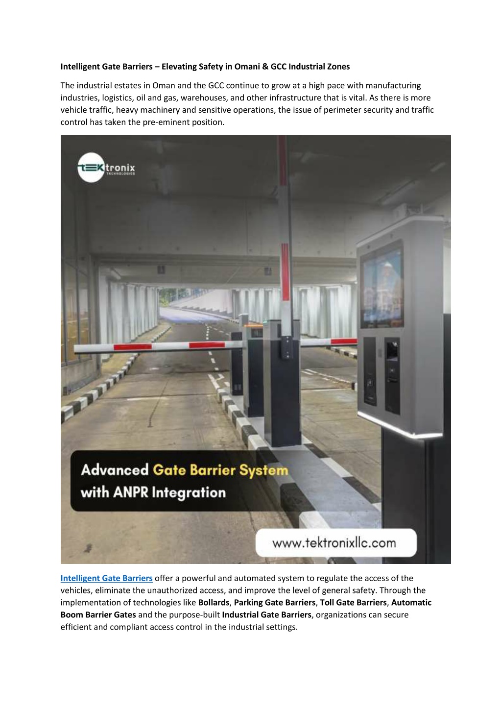 PPT - Intelligent Gate Barriers – Elevating Safety in Omani & GCC ...