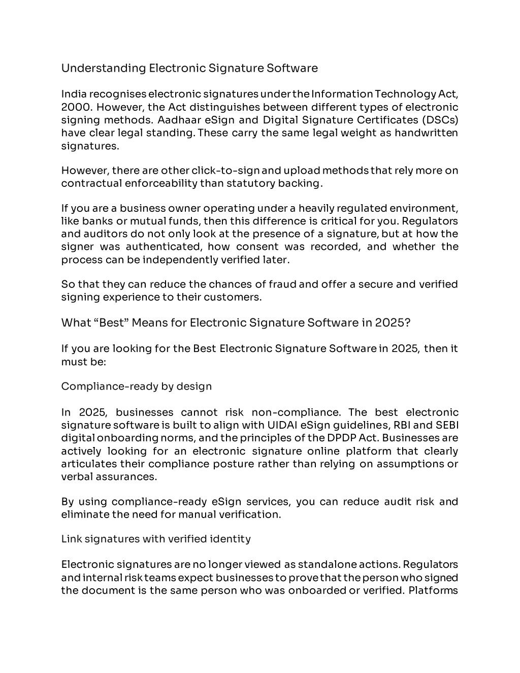 PPT - Best Electronic Signature Software in India 2025: Features ...