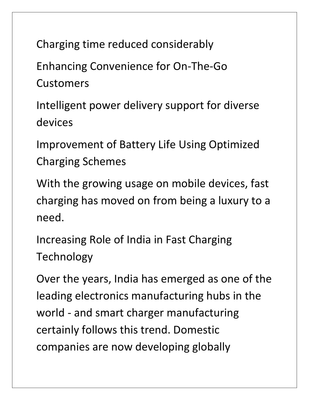 PPT - Fast charging mobile chargers Manufacturer in India PowerPoint ...