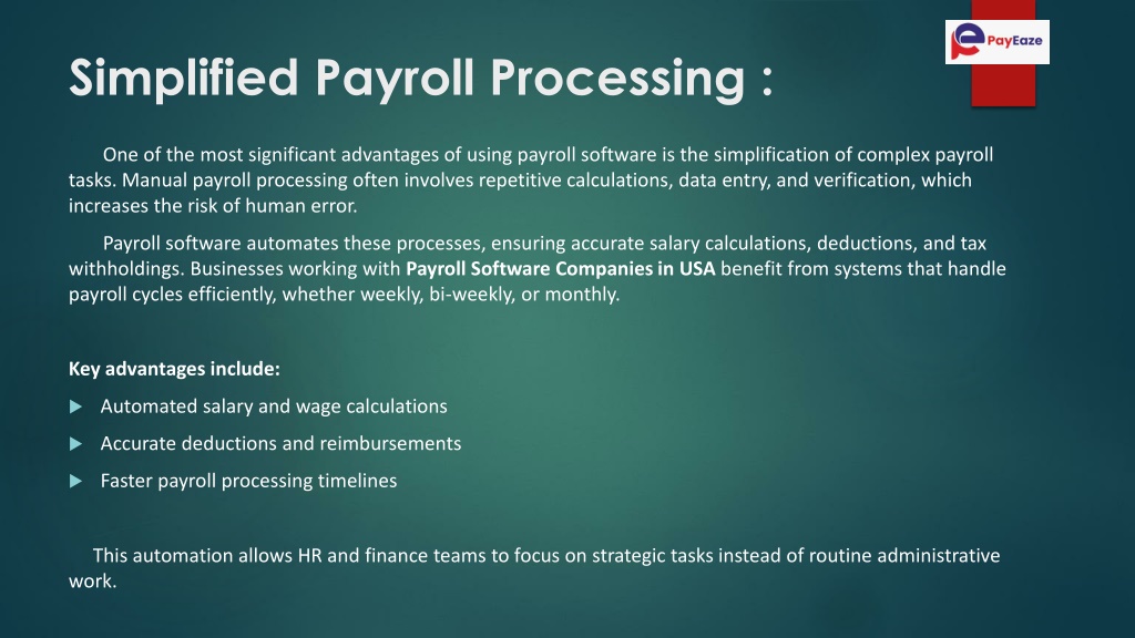 PPT - What Are the Benefits of Using Payroll Software Companies in USA ...