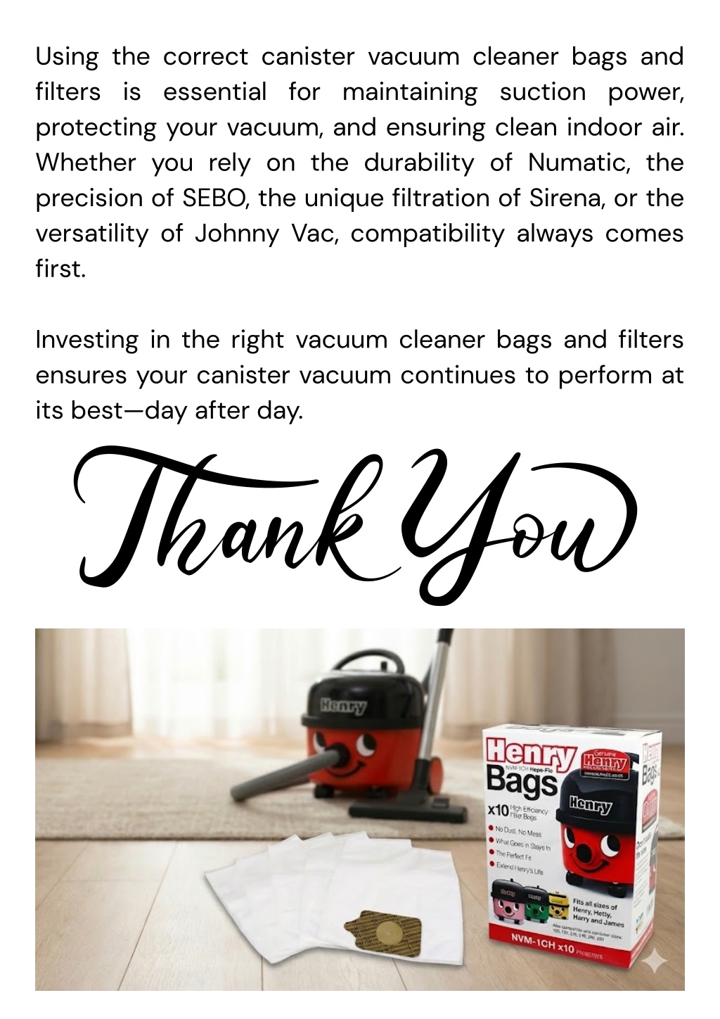 PPT - Complete Overview of Canister Vacuum Cleaner Bags and Filters ...