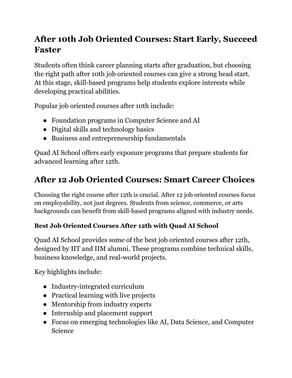 PPT - Career Oriented Courses with Quad AI School | Job-Ready Education ...