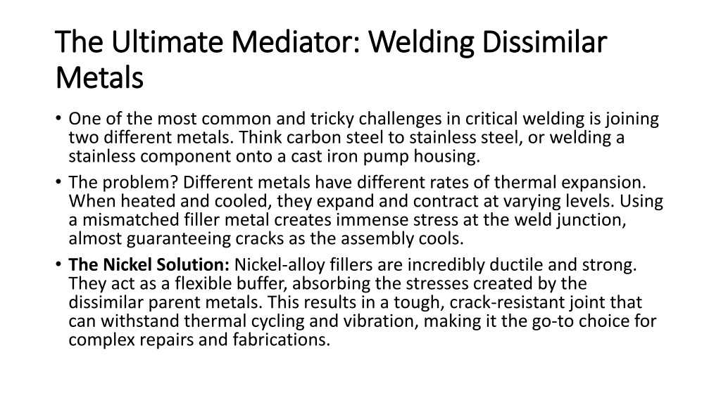 PPT - Why Choose Nickel Filler Rods for Critical Welding PowerPoint ...