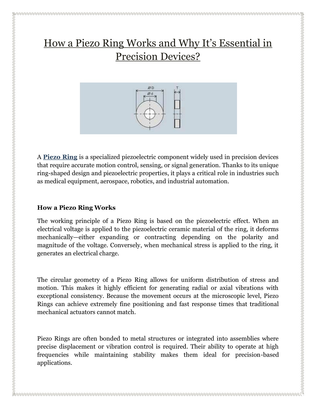 PPT - How a Piezo Ring Works and Why It’s Essential in Precision ...