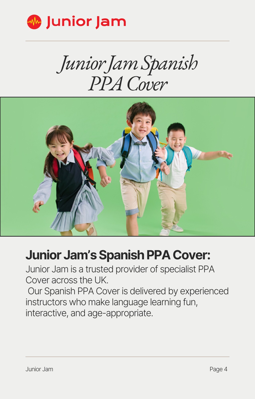 PPT - Spanish PPA Cover for Primary Schools | Junior Jam PowerPoint ...