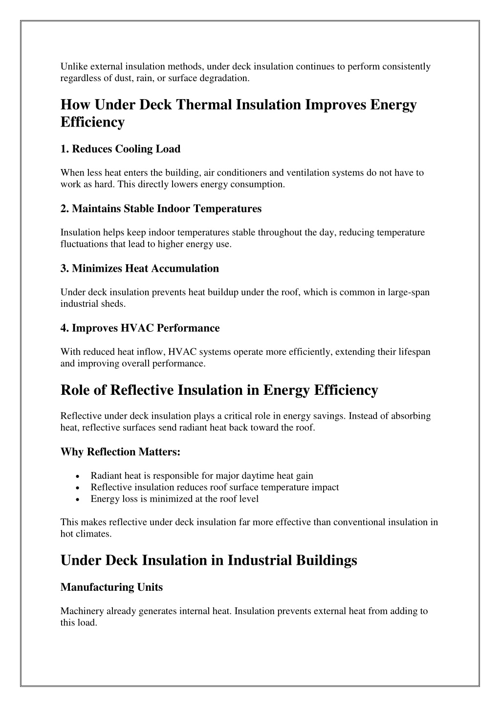 PPT - Under Deck Thermal Insulation – How It Improves Energy Efficiency ...