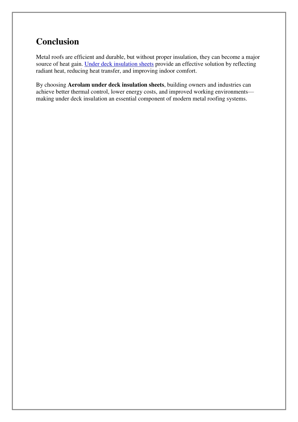 PPT - What Is an Under Deck Insulation Sheet and Why Is It Important ...