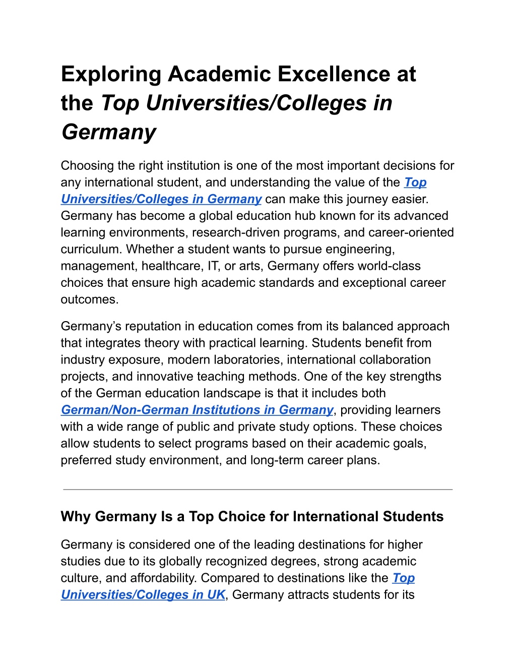 PPT - Study at Top Universities/Colleges in Germany: Excellence ...