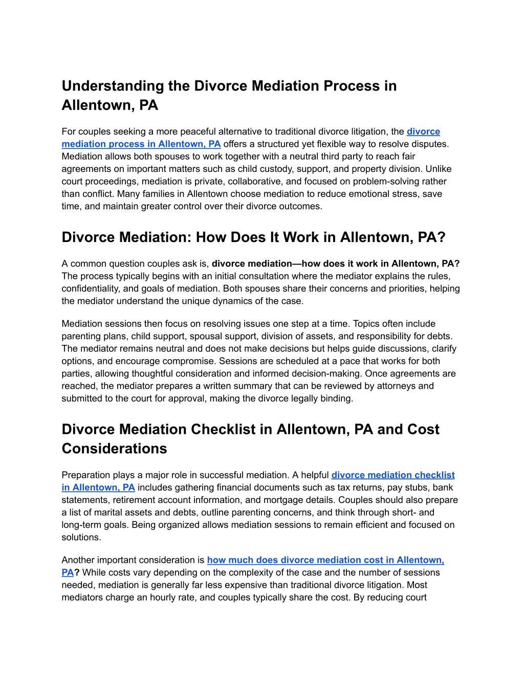 PPT - Understanding the Divorce Mediation Process in Allentown, PA ...