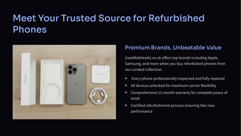 PPT - Buy Refurbished Phones with Confidence at Used Mobiles 4 U ...