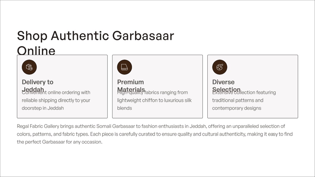 PPT - Best Colors of Somali Garbasaar Available Online in Jeddah ...