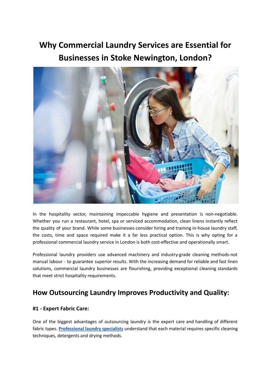 PPT - Why Commercial Laundry Services are Essential for Businesses in ...
