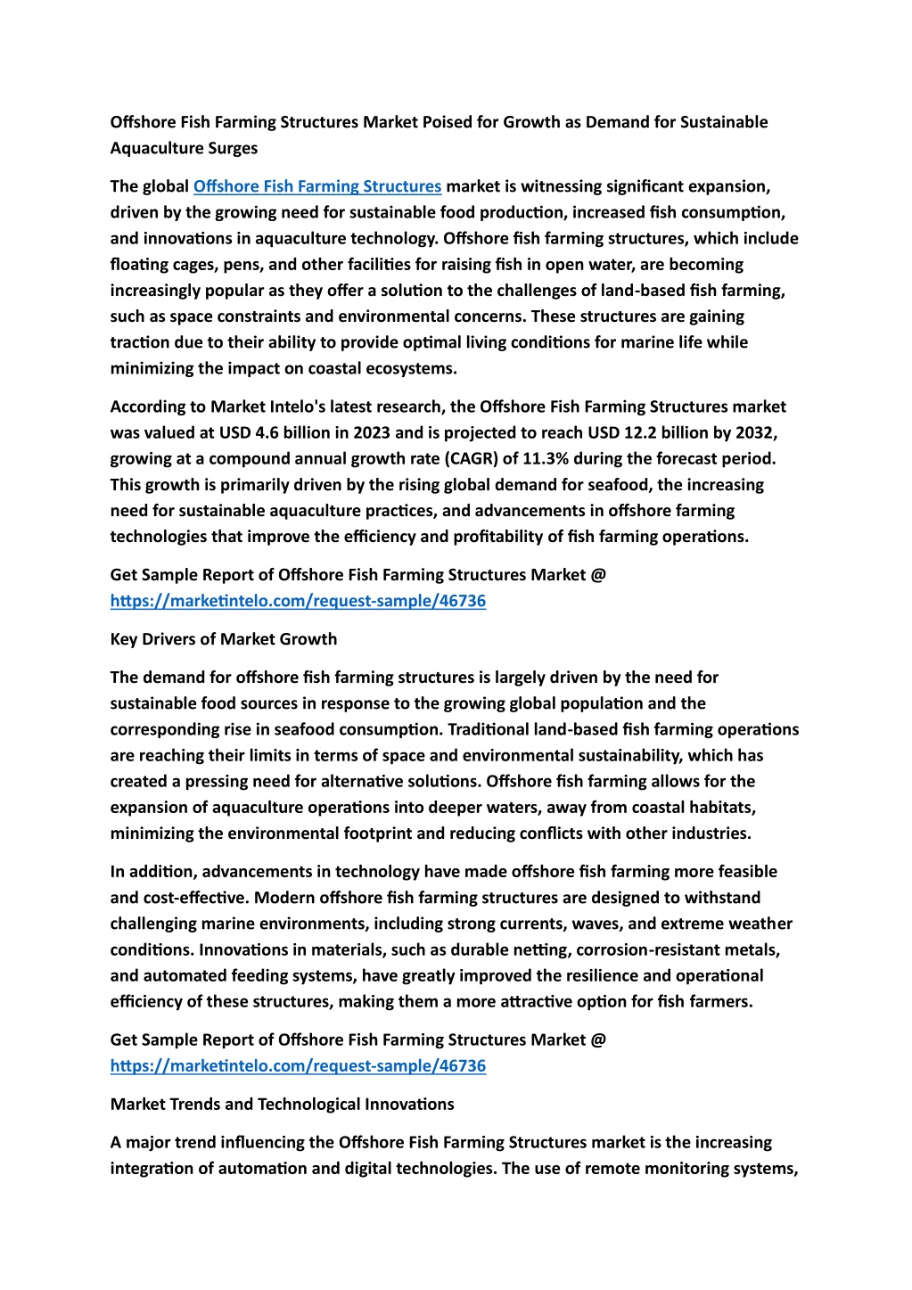 PPT - Offshore Fish Farming Structures Market Poised for Growth ...