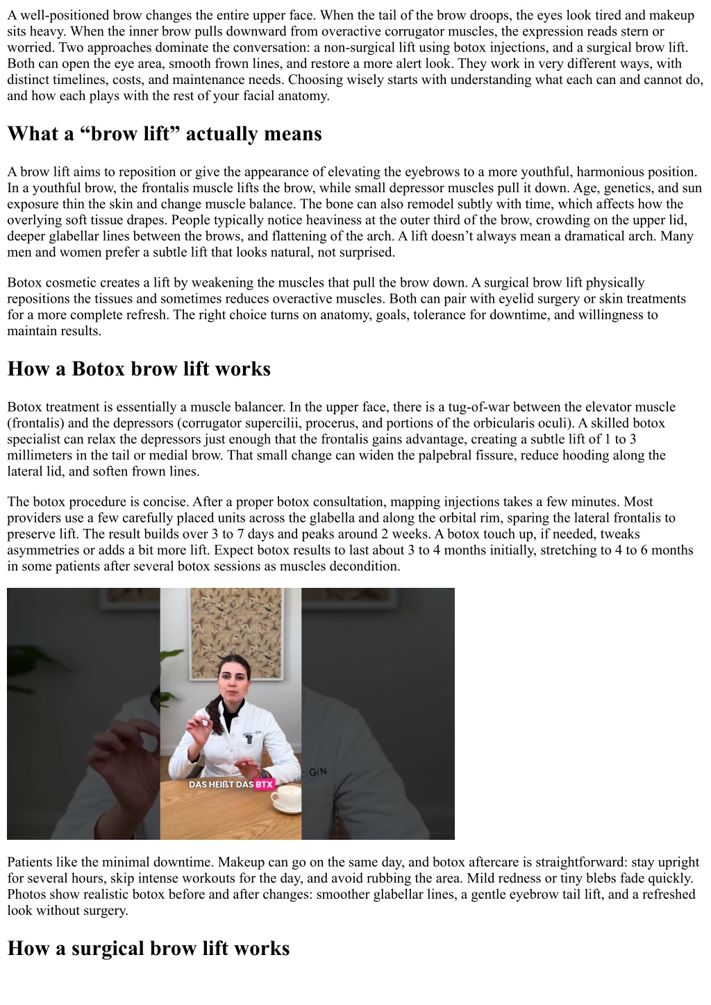 PPT - The Botox Brow Lift vs Surgical Brow Lift: Pros and Cons ...